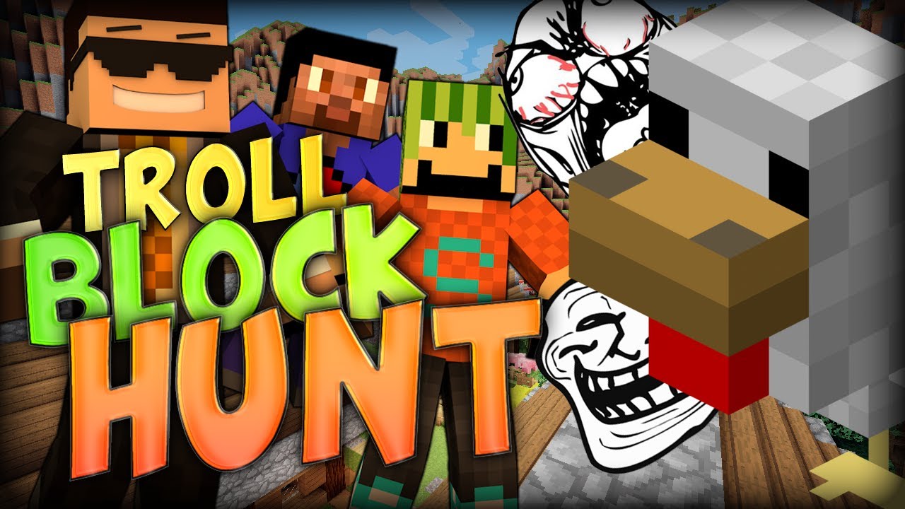Special Troll Chicken Attack! BRAND NEW Minecraft Block hunt w/ Simon ...