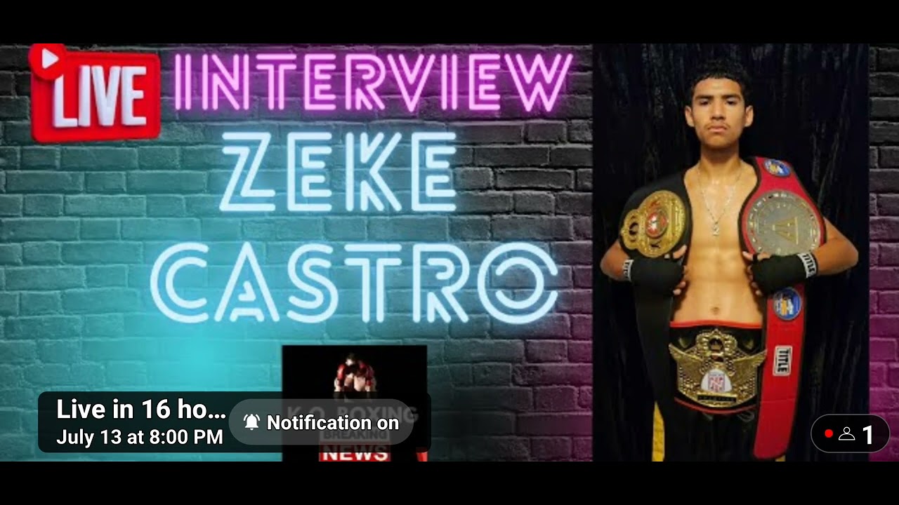 Live interview with Zeke castro So please call in or make comments live ...