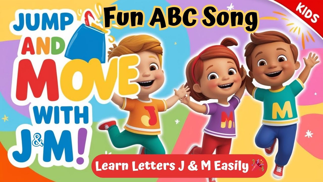 Jump and Move with J and M! Fun ABC Song for Kids Learn Letters J & M ...