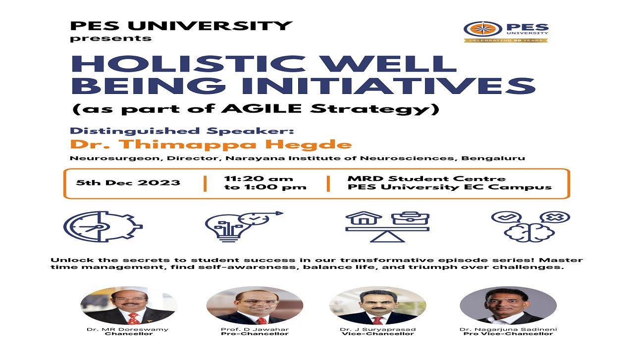 PES University EC Campus Presents Distinguished Speaker Dr Thimmappa ...