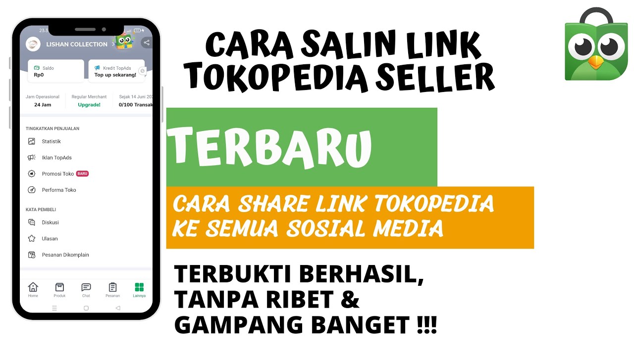 CARA SALIN LINK TOKOPEDIA SELLER TERBARU 2023 - YouTube