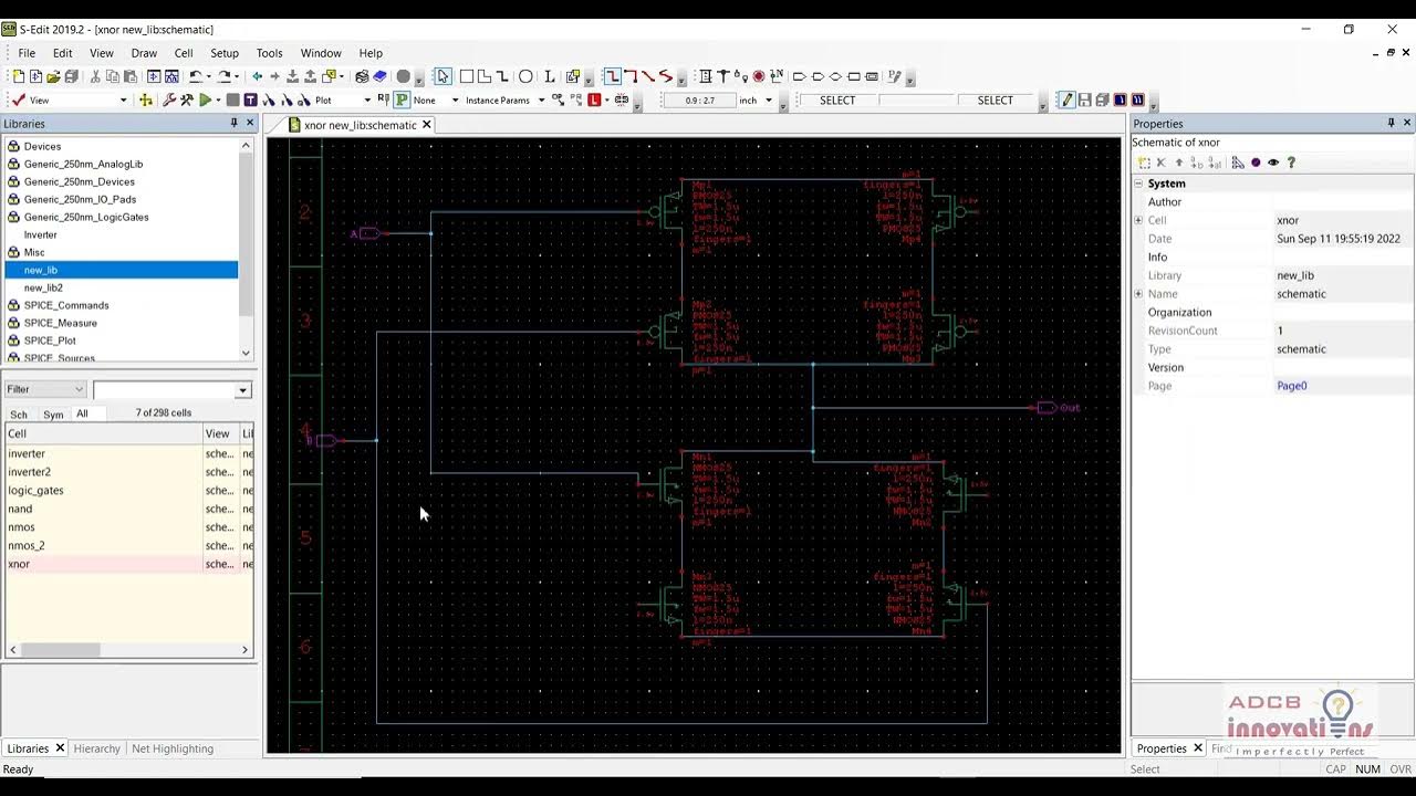 Design and Simulation of an XNOR Gate using Tanner - YouTube