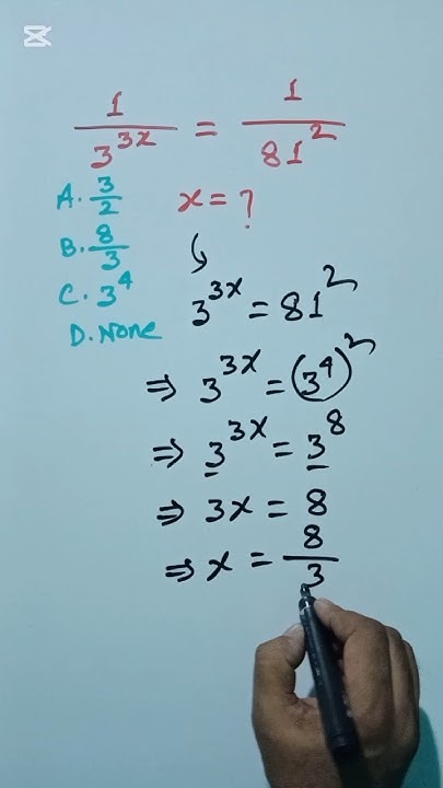Nice Exponent Math Problem . - YouTube