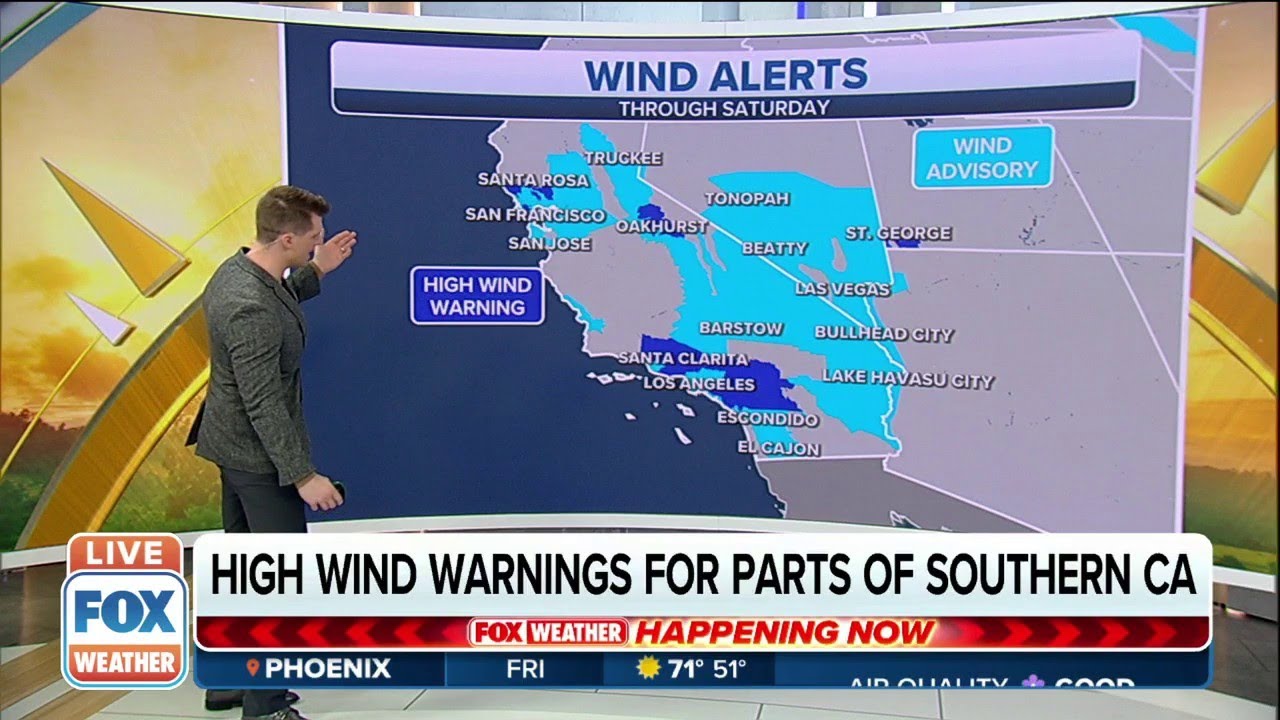 High Wind Warnings For Southern California - YouTube