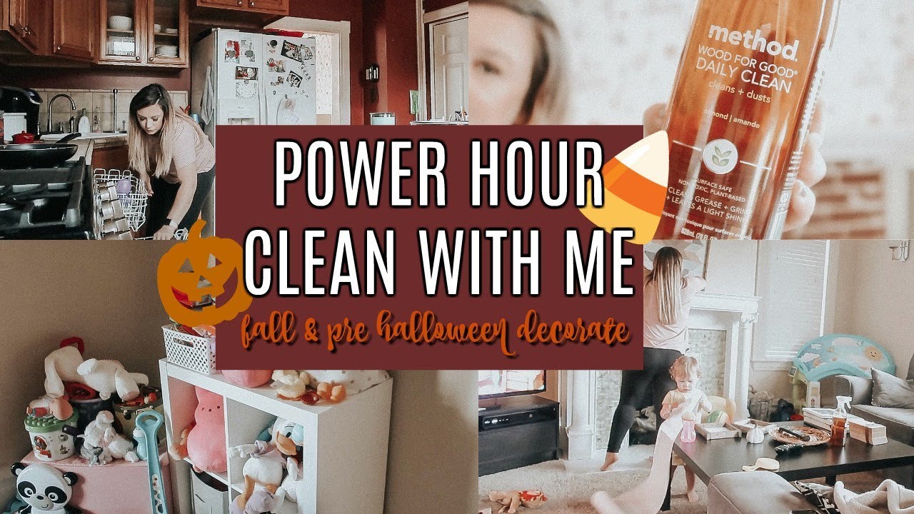 POWER HOUR CLEAN WITH ME 2019! before decorating for #Halloween - YouTube