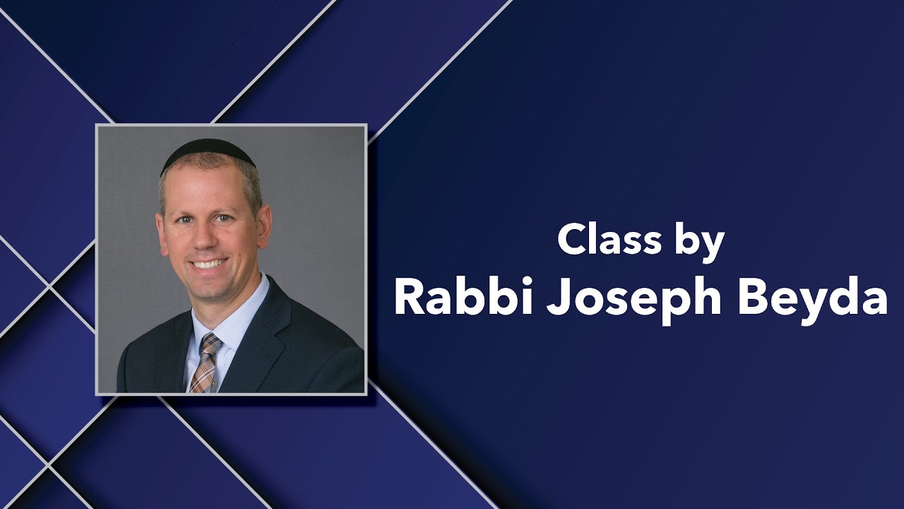 Rabbi Joseph Beyda: Hilkhot Shabbat (Part 35 - Borer 1) - YouTube