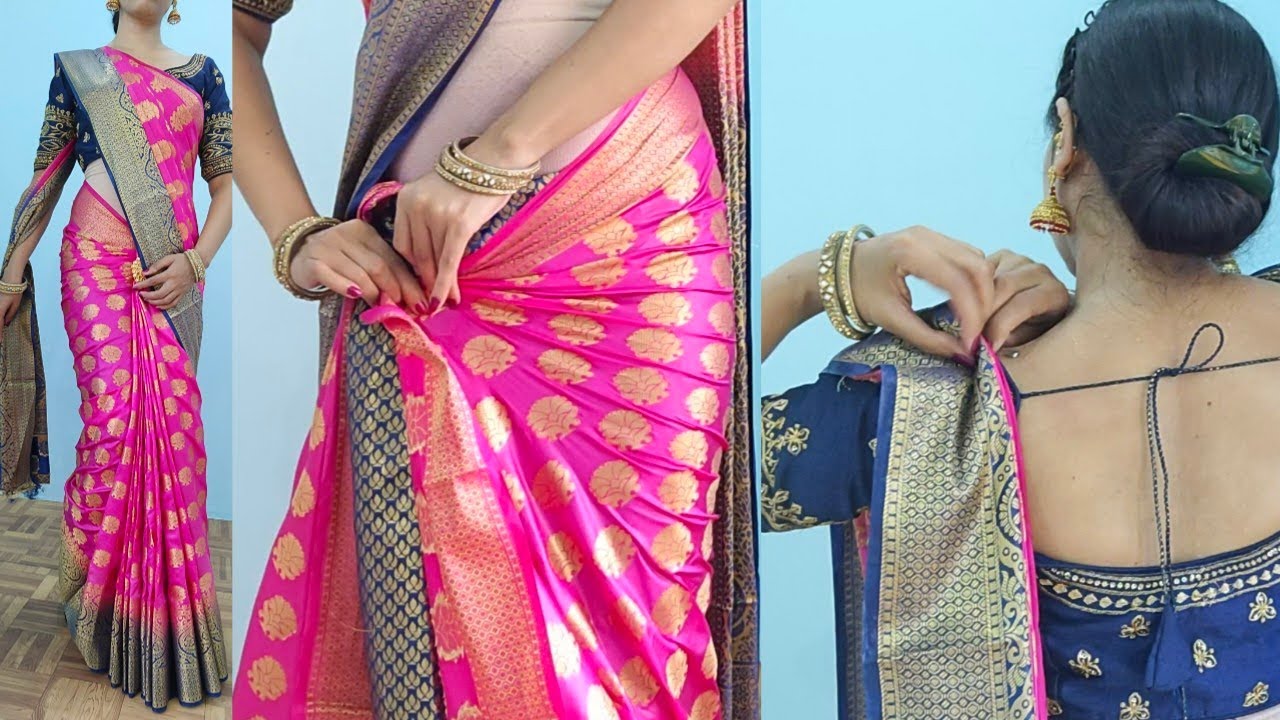 silk saree draping tricks and tips for beginners | perfect look slim ...