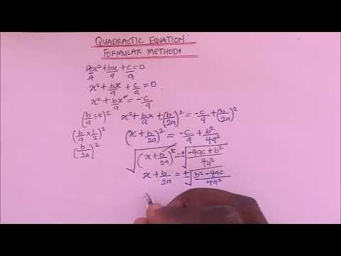 HOW YO PROVE THE QUADRATIC FORMULA - YouTube