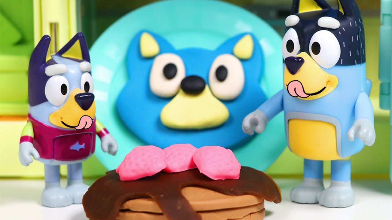 Bluey Morning Routine Breakfast Play Doh Pancakes with Dad | Fun ...