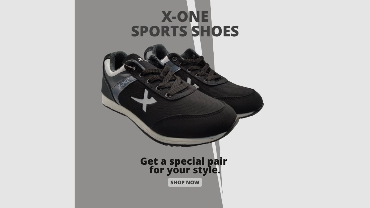 X-ONE Black Jogging Shoes Unboxing - BGJ002 - Sole in Box - YouTube