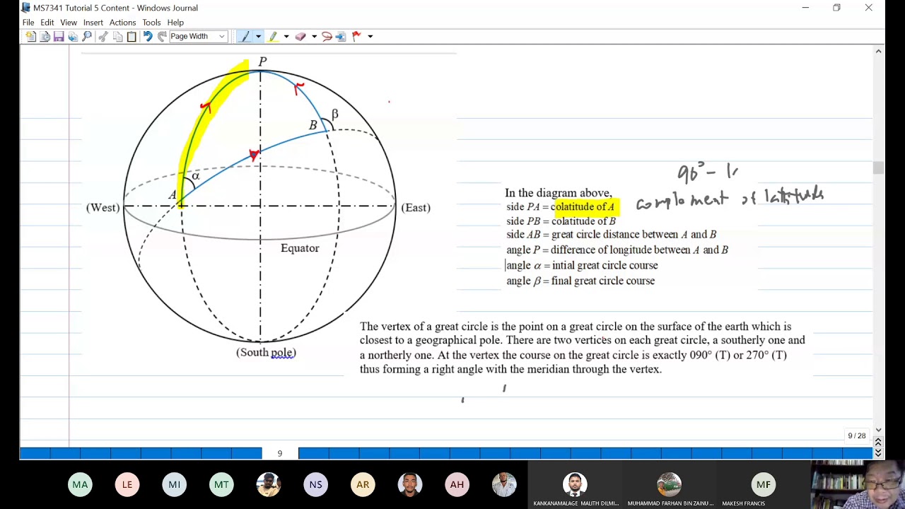 CoC3 Mathematics Friday Application in Navigation Example 9 - YouTube