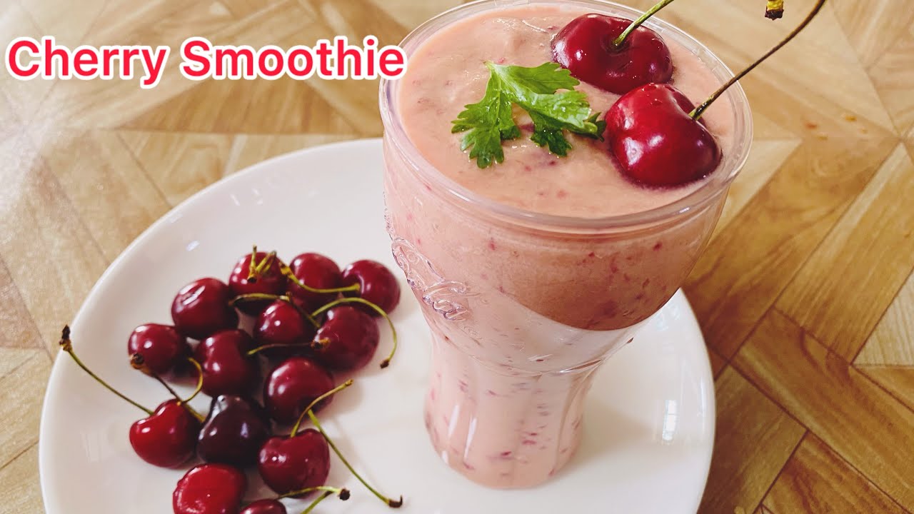Cherry Smoothie Recipe | Refreshing Smoothie | Red Cherry Smoothie ...