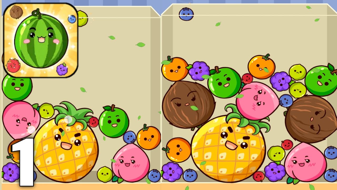 Fruit Merge : Juicy Drop Game - Gameplay Walkthrough Part 1 All Levels ...