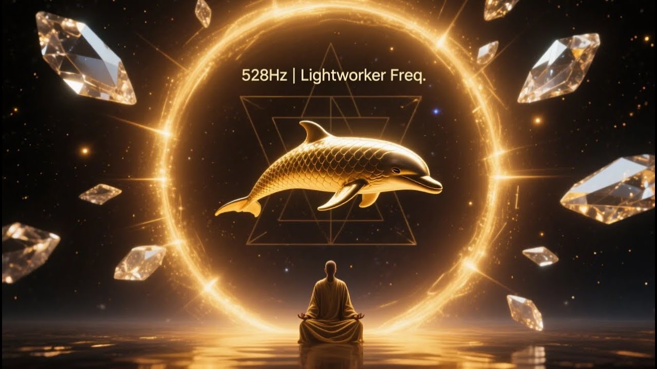 528Hz Dolphin Lightworker Meditation | Spiritual Awakening and Positive ...