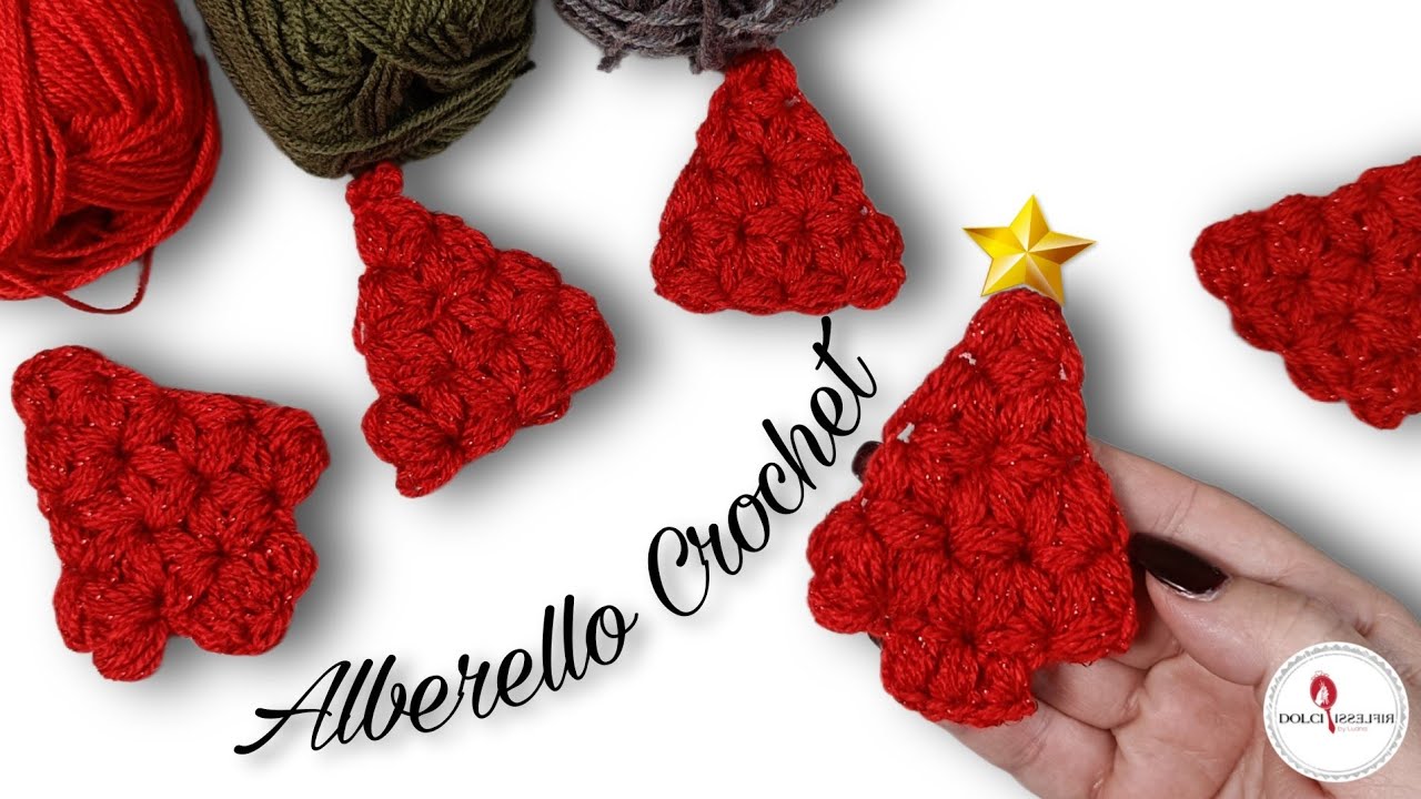 Albero di Natale all'Uncinetto:Idea facile - Punto Jasmine - YouTube