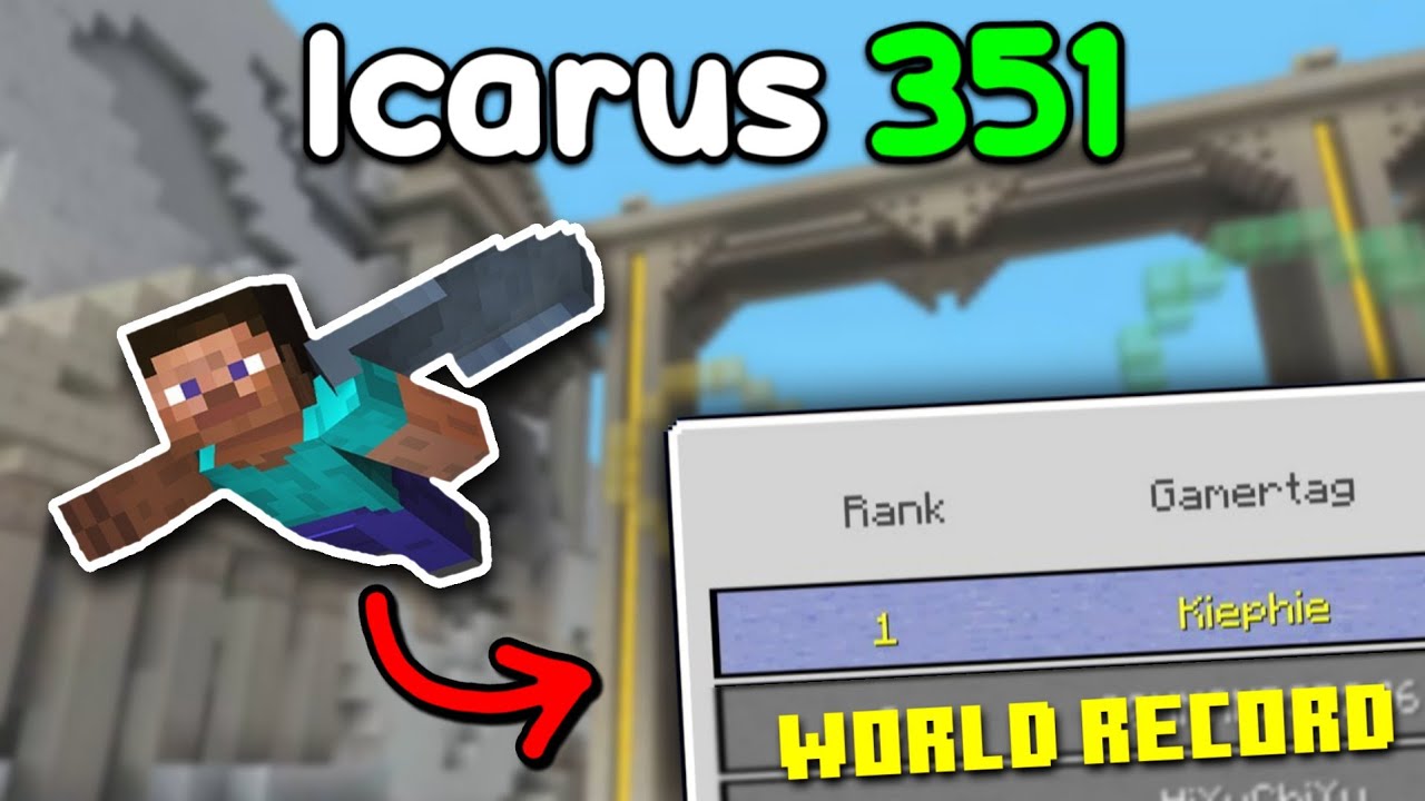 Minecraft Glide Icarus 351 Points (World Record) - YouTube