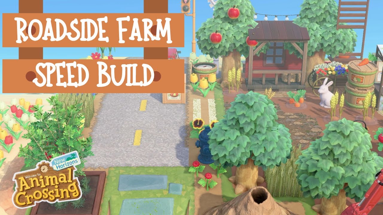 Cute Road Side Country Farm Speed Build / Animal Crossing New Horizons ...