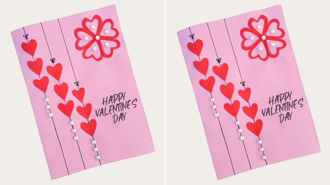 Beautiful Handmade Valentine's Day Card Idea | Diy Card For Valentine’s ...