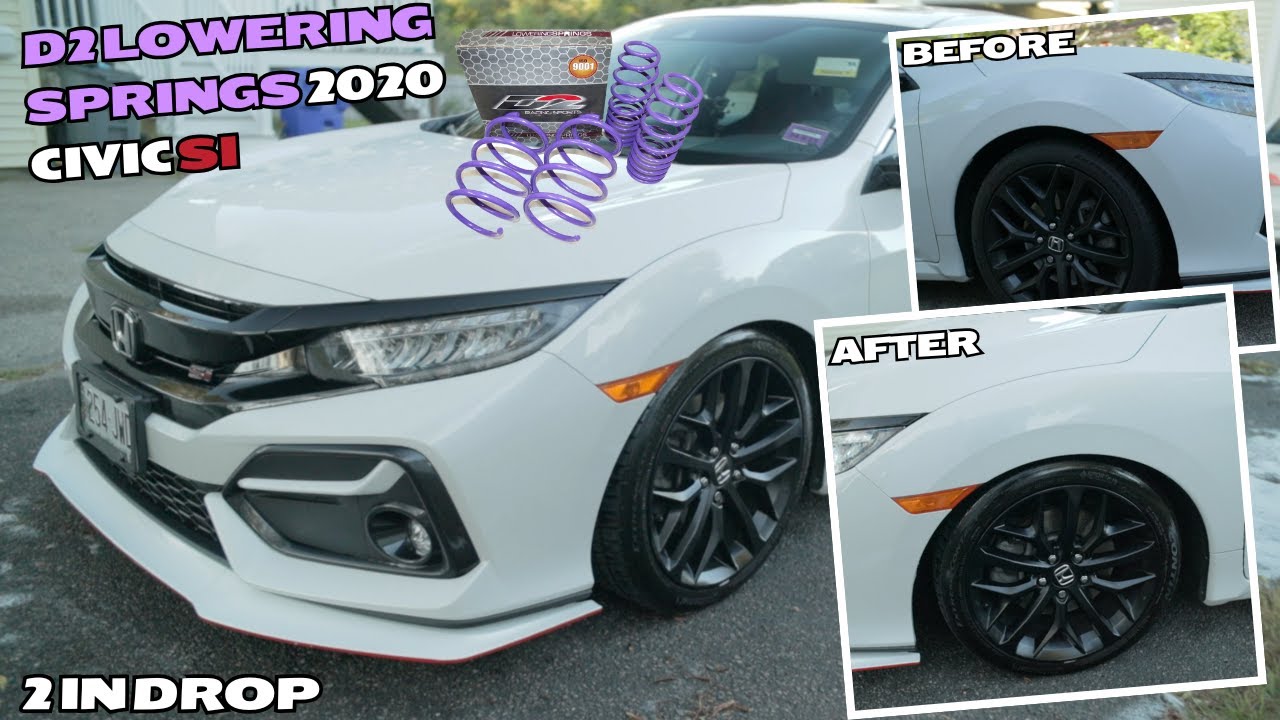 INSTALLING D2 SPRINGS ON MY 2020 CIVIC SI - YouTube