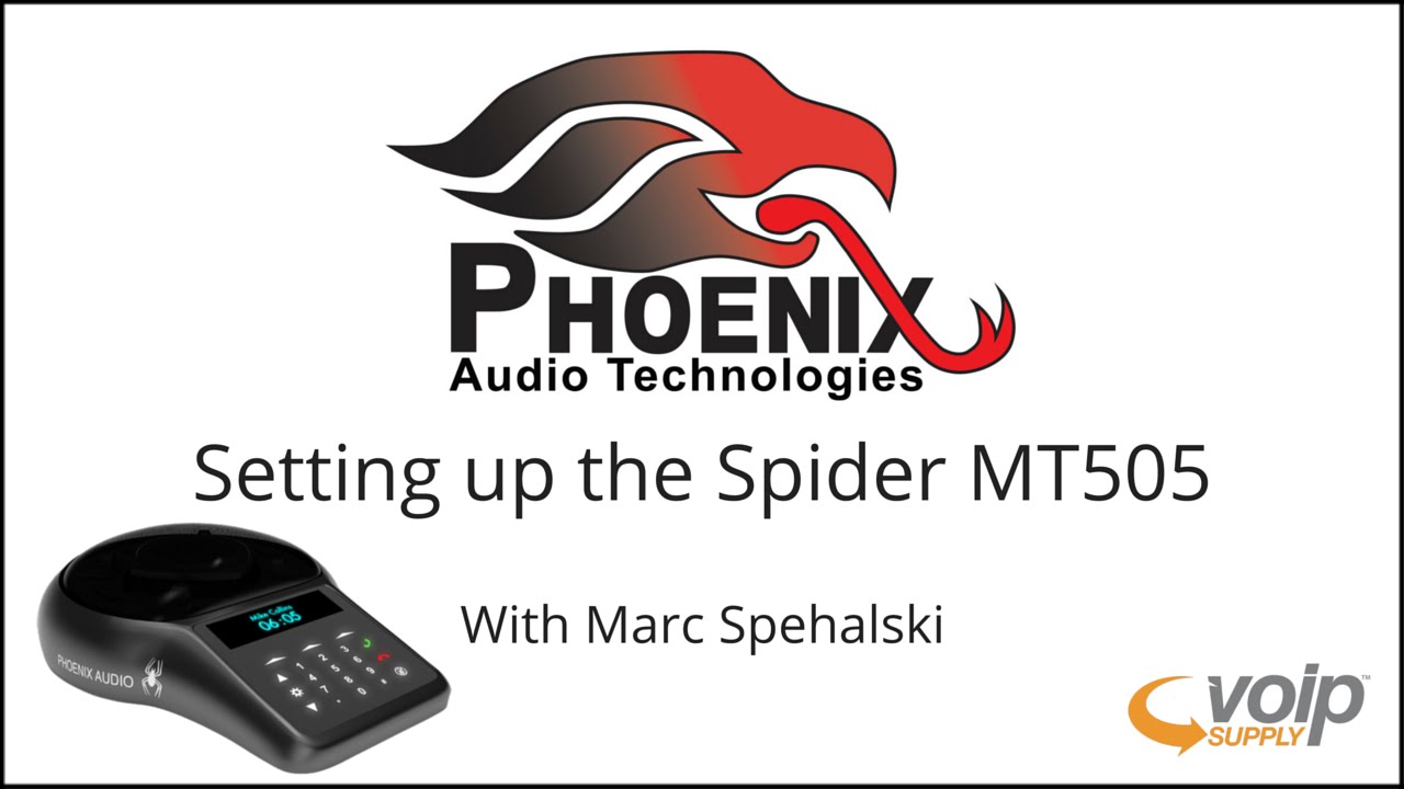 Setting Up The Phoenix Audio Spider MT505 | VoIP Supply - YouTube