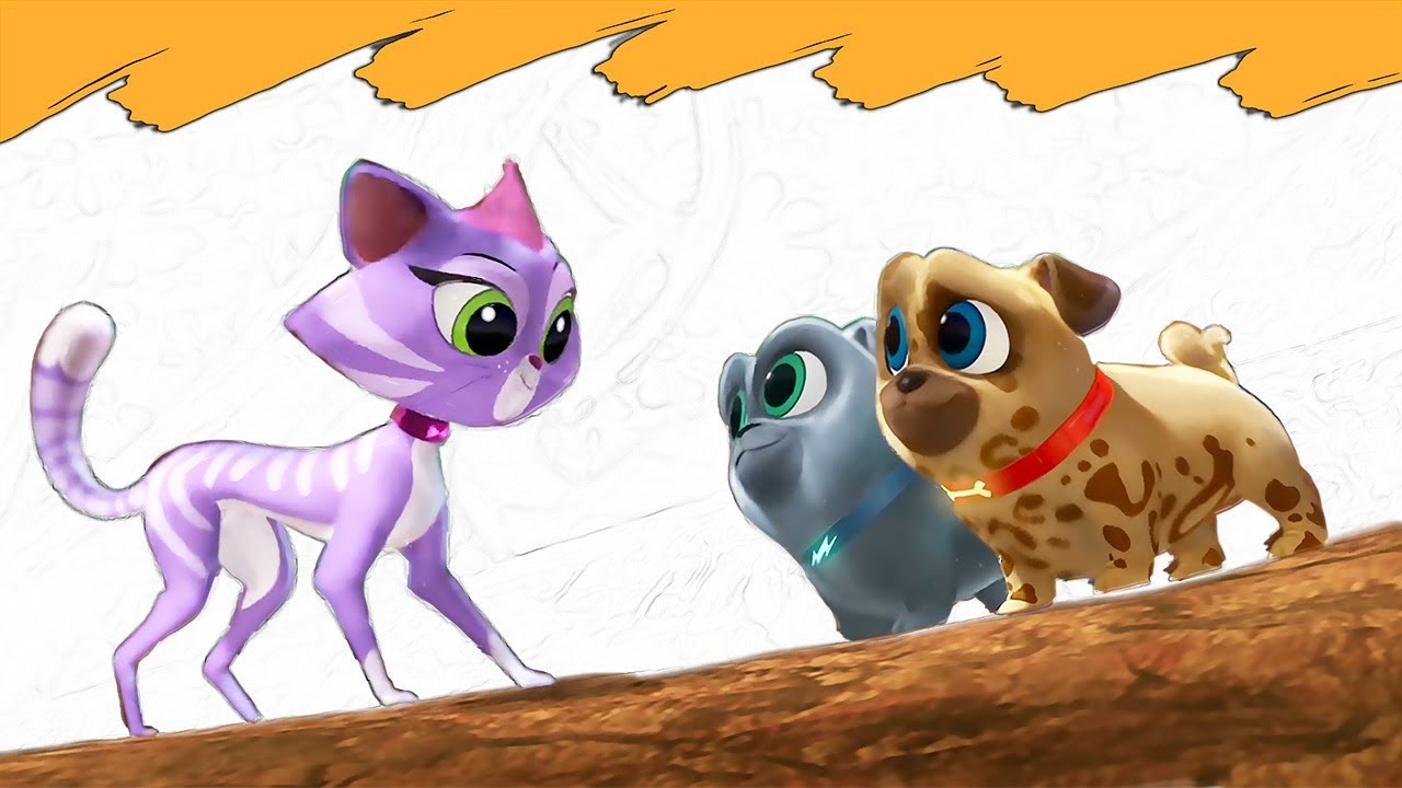 Coloring Hissy Rolly & Bingo Puppy Dog Pals Cartoon Magic Coloring Book ...