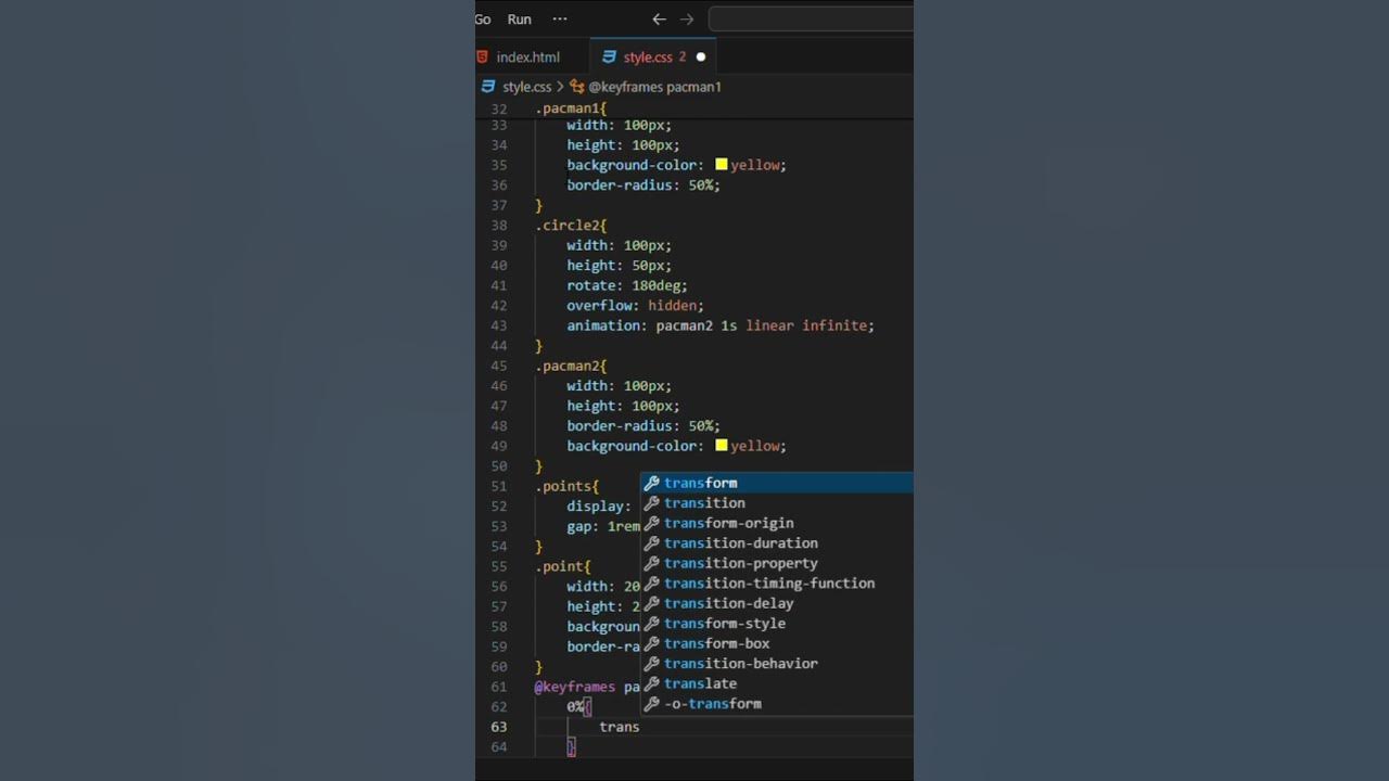 Pacman Html And Css Shorts Coding Youtube
