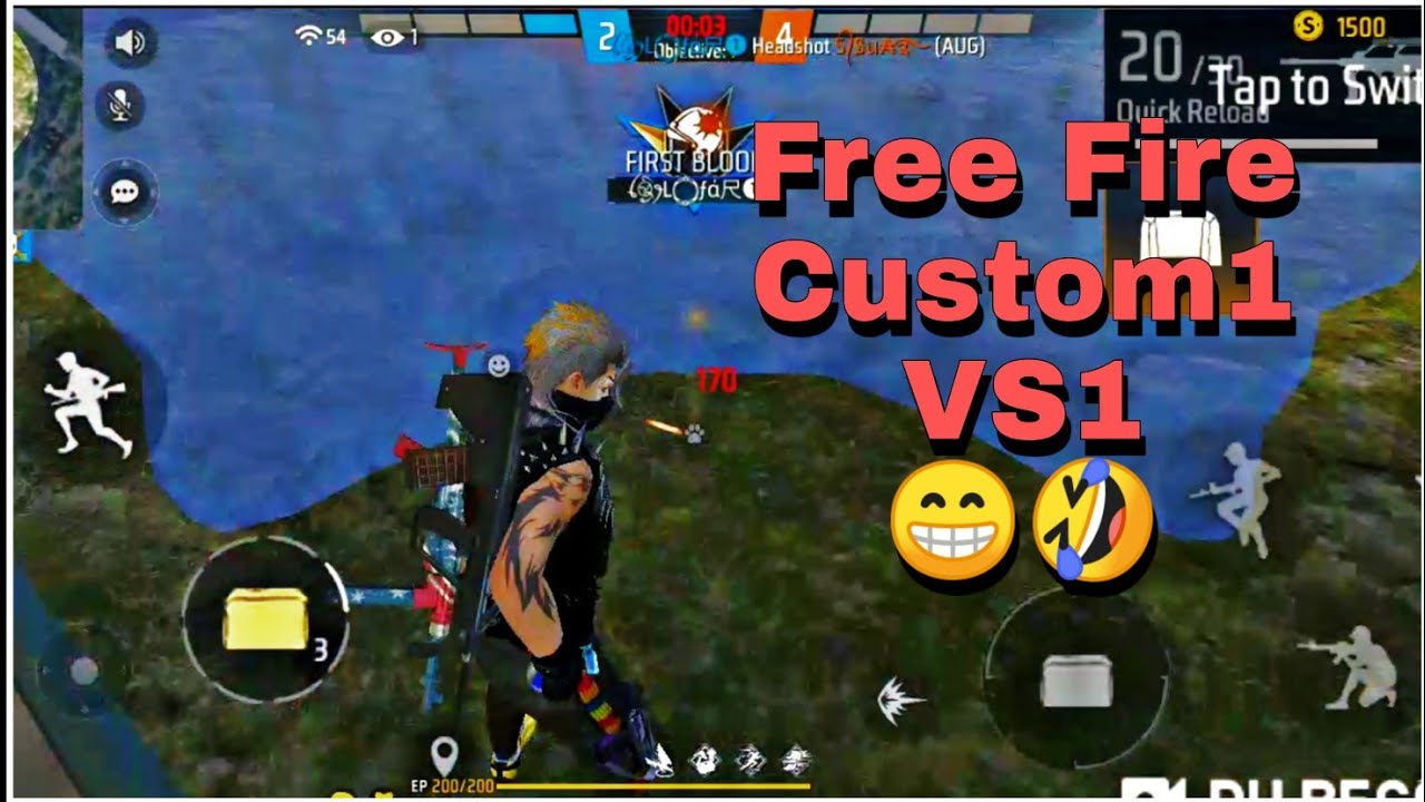 FREE FIRE ||😍 CUSTOM 1VS1 - YouTube