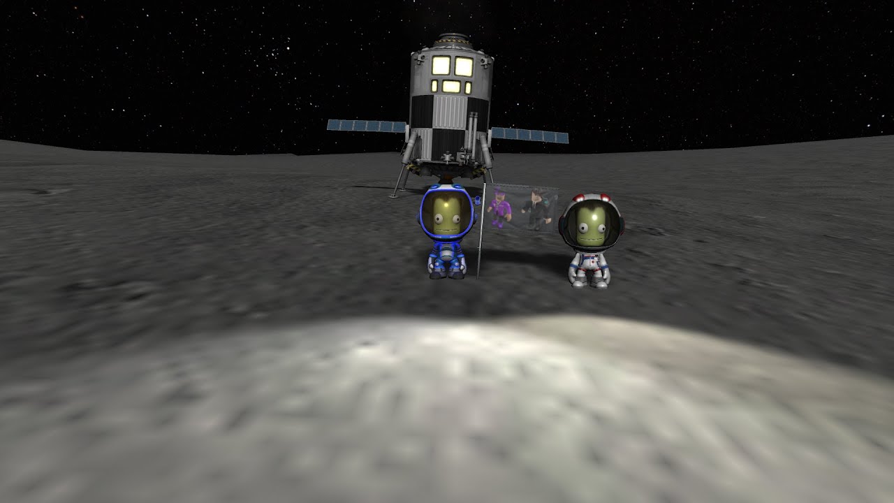 Kerbal space program but our profile picture is on the moon - YouTube