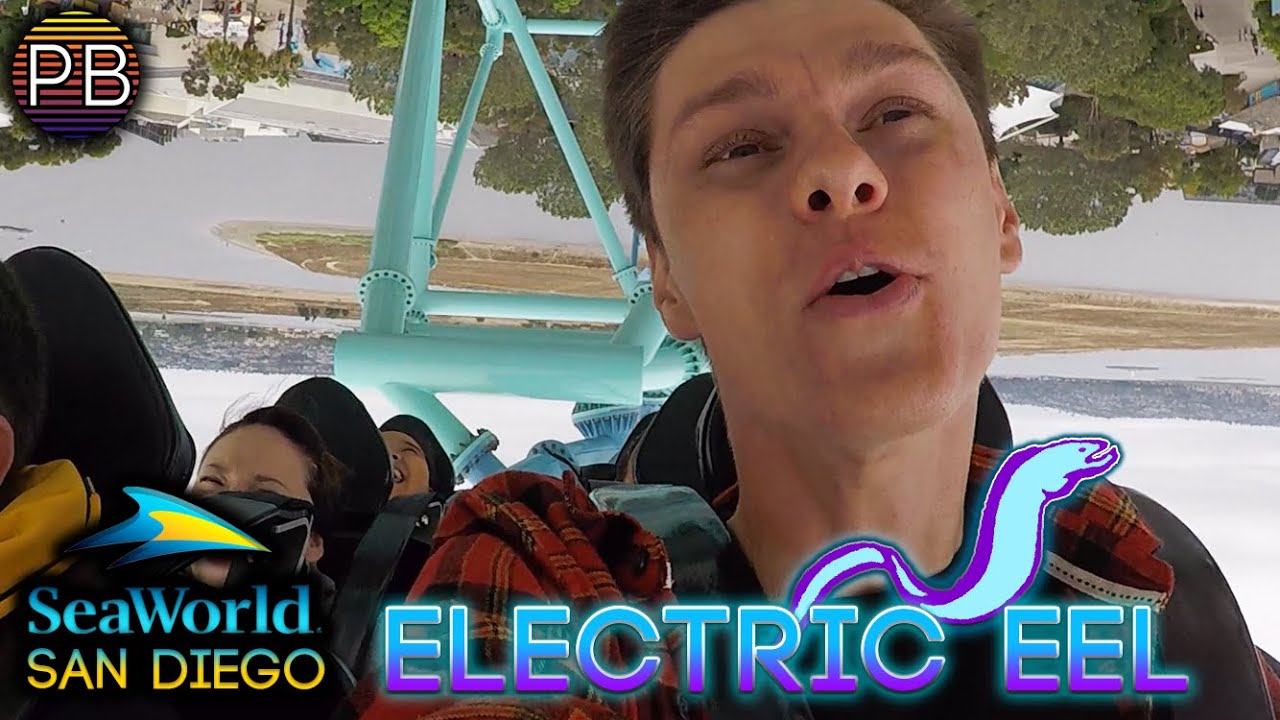 Rider-cam POV on Electric Eel + Hunter’s First Reaction! | SeaWorld San ...