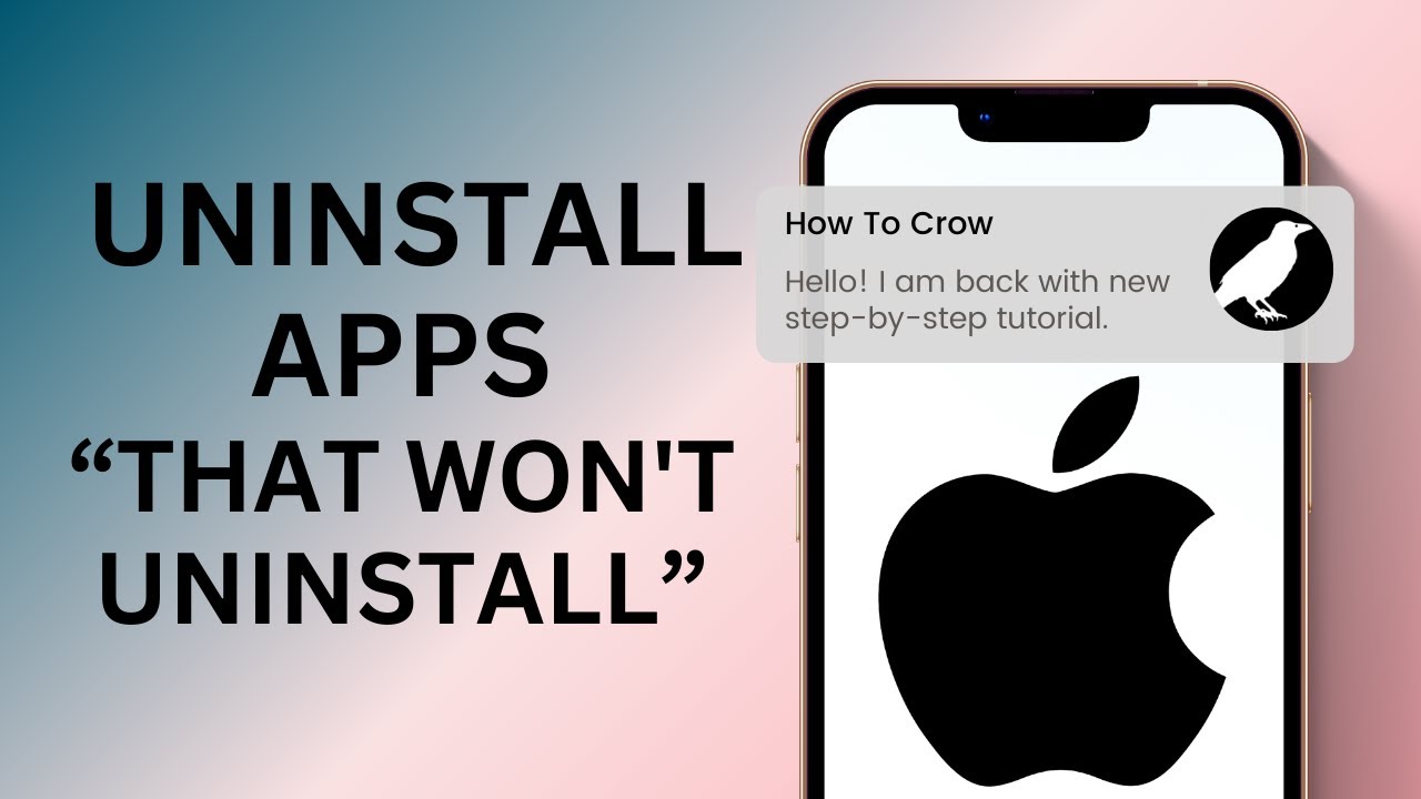 How To Uninstall Apps On iPhone That Won't Uninstall - YouTube