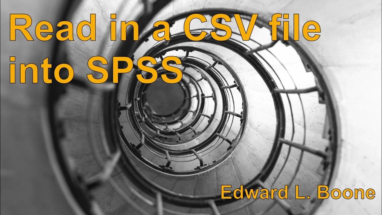 Read a CSV file into SPSS - YouTube