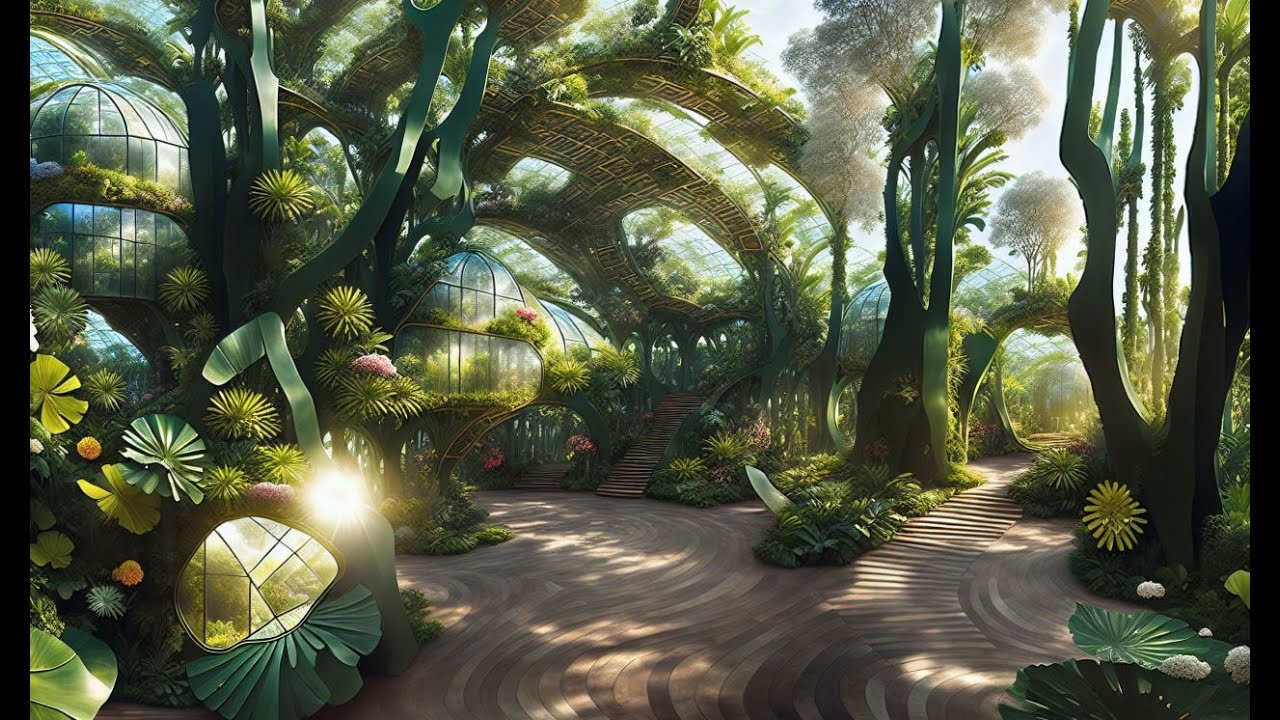 180 VR - Beautiful fantastic parks and gardens 02 - slower (AI Stable ...