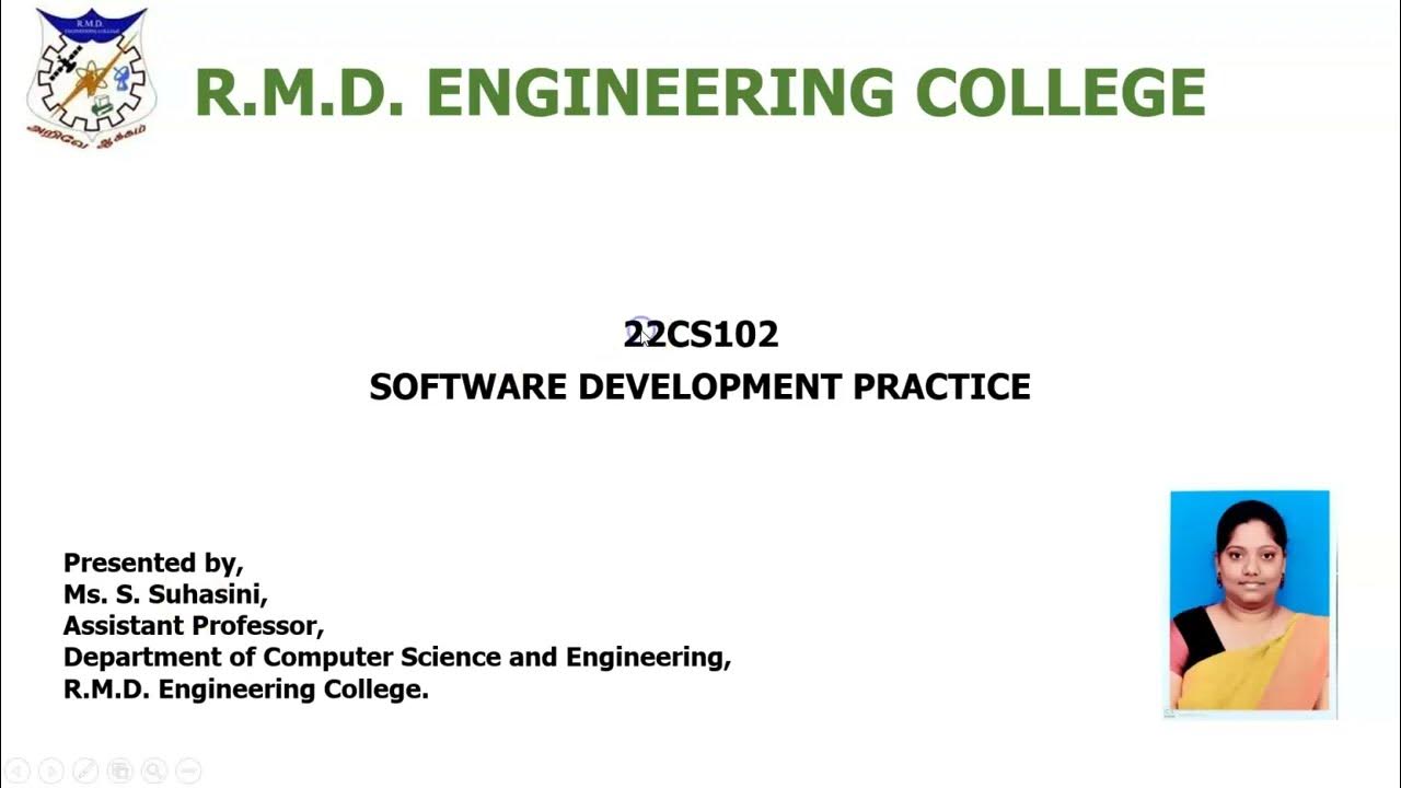 GIT Commands |Software Development Practices| Ms. S. Suhasini, AP/CSE, RMDEC - YouTube