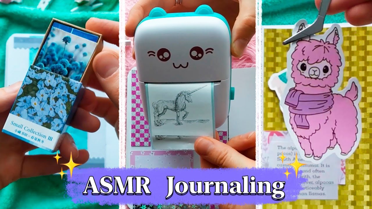 Mini Journal With Me #6 ASMR | Relaxing sounds | no talking - YouTube