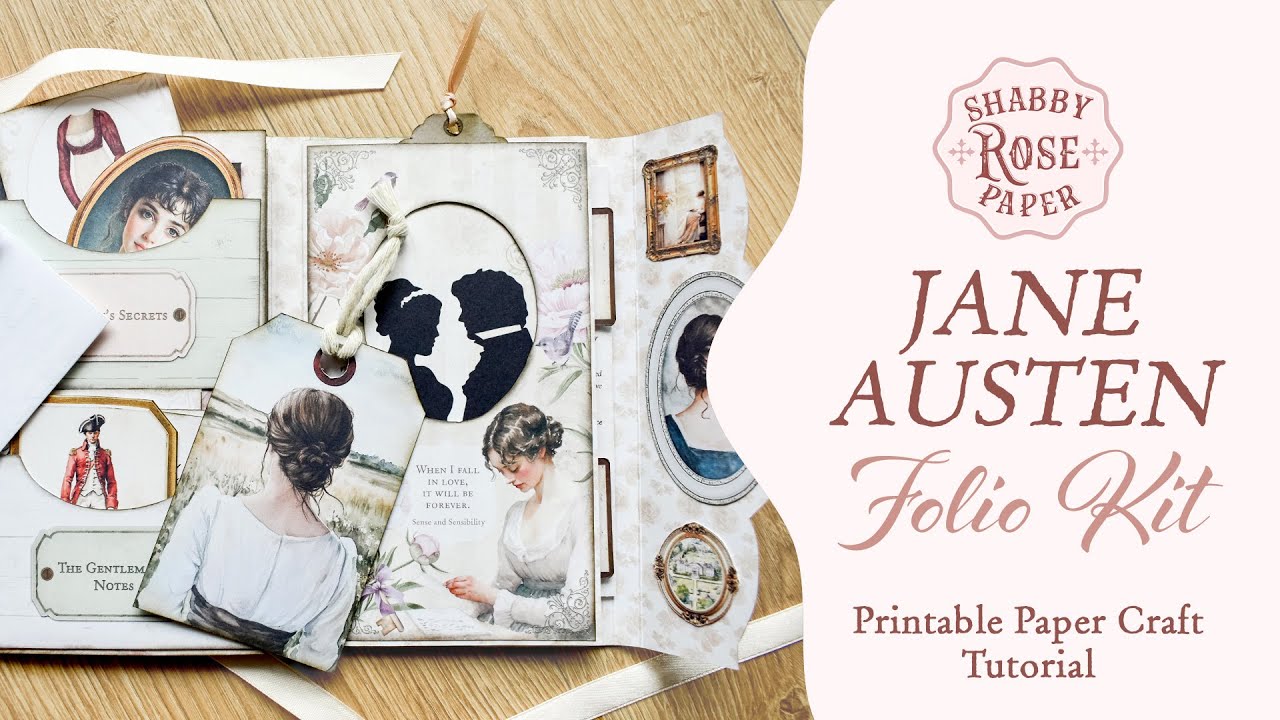 Jane Austen Printable Folio Kit – DIY Vintage Junk Journal Ephemera ...