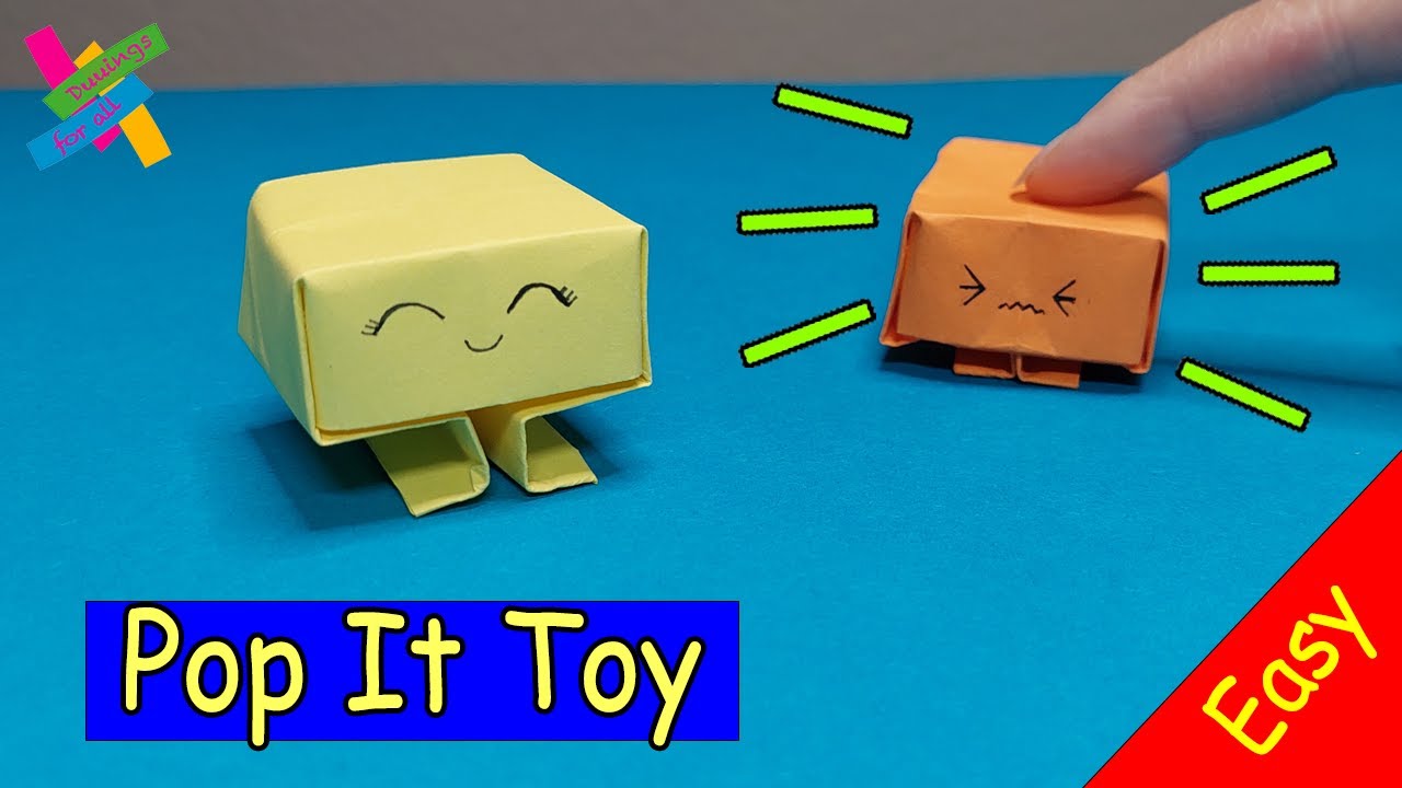 Origami POPIT toy | TikTok FIDGET toy | How to make paper pop it easy ...