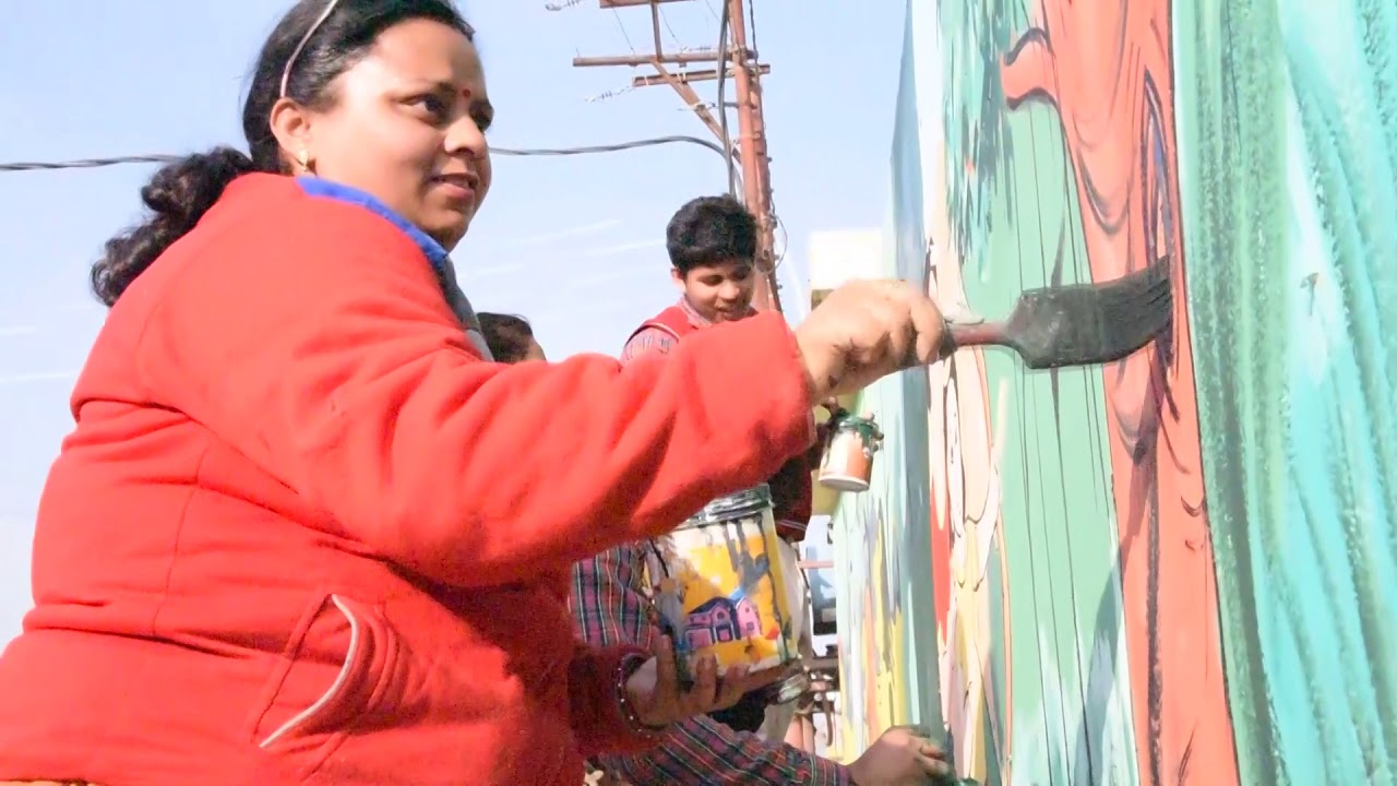 Karan Ashram- wall painting DAV School KOTDWAR - YouTube