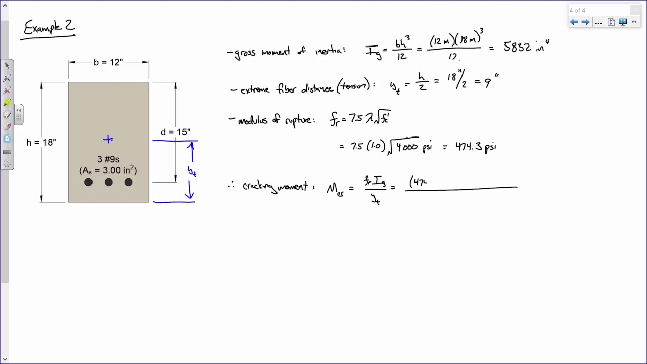 CE 413 Lecture 05: Cracking Moments [cont'd] (2020.01.24) - YouTube