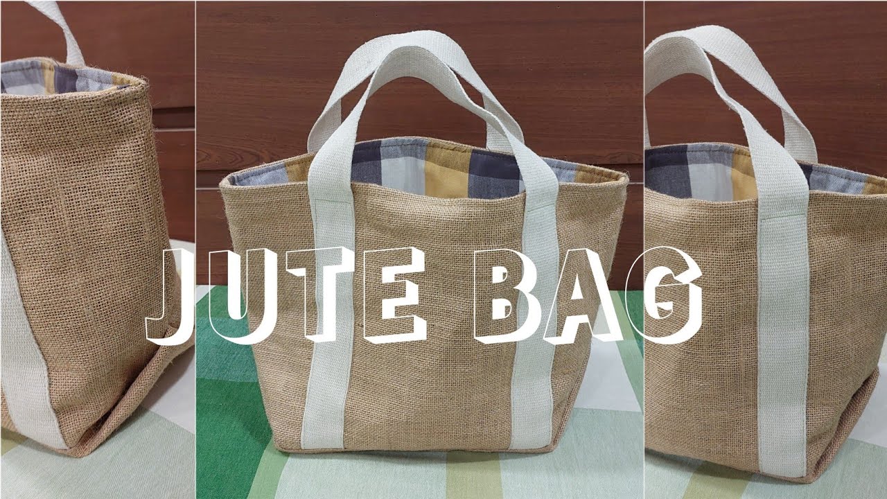 How To Make A Jute Bag, DIY Jute Tote Bag Tutorial - YouTube