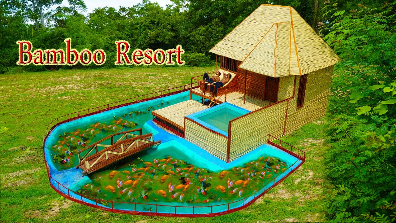 [Full Build] Build Modern Bamboo Resort With Bamboo Bed, Bamboo Patio ...
