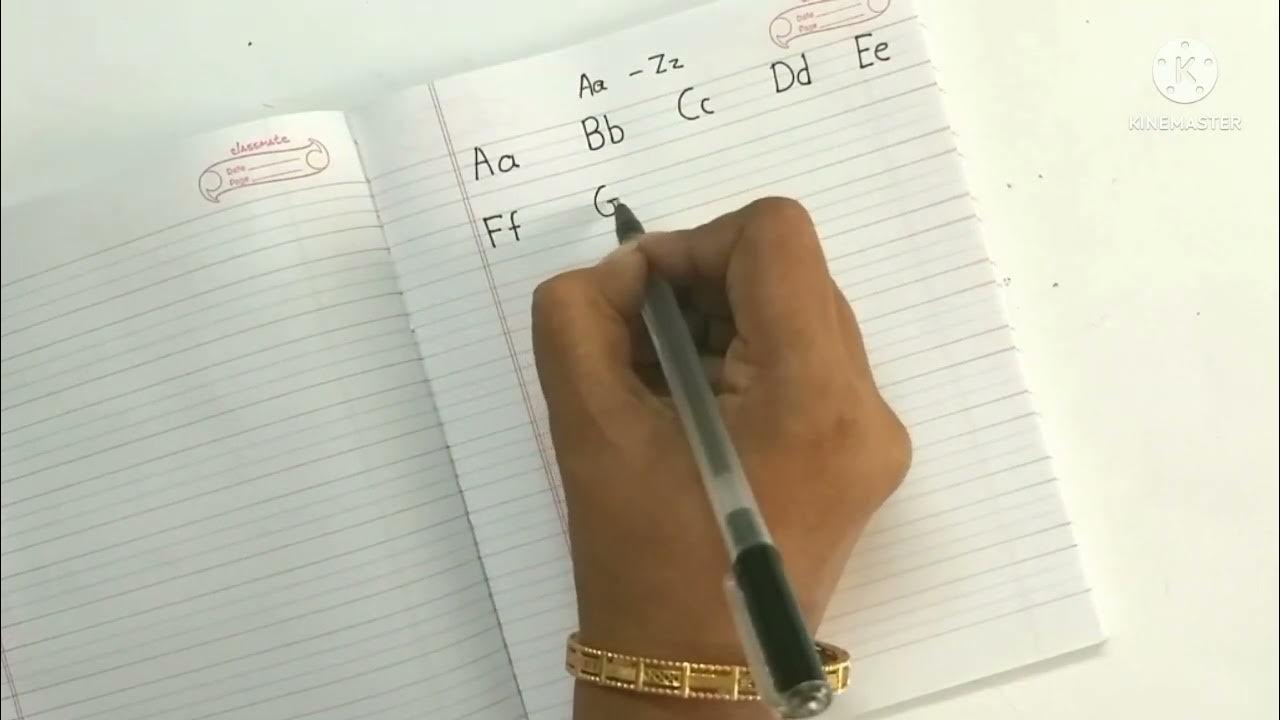 How to write alphabets/how to write abc in 4 line notebook/ Abcd ...