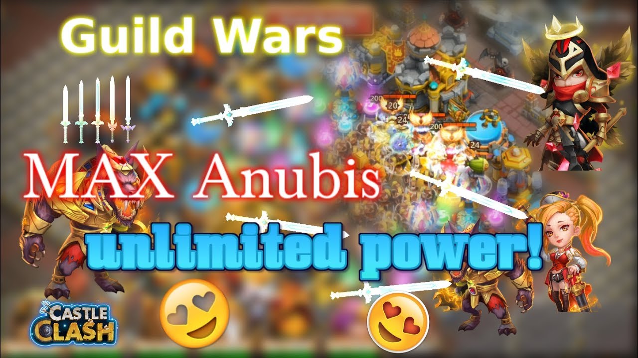 Castle Clash - GW MAX Anubis unlimited power!_ Beast mode - YouTube