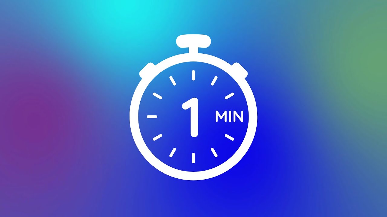 Simple 1-Minute Timer - Calming Gradient Background with Lofi/Chill ...