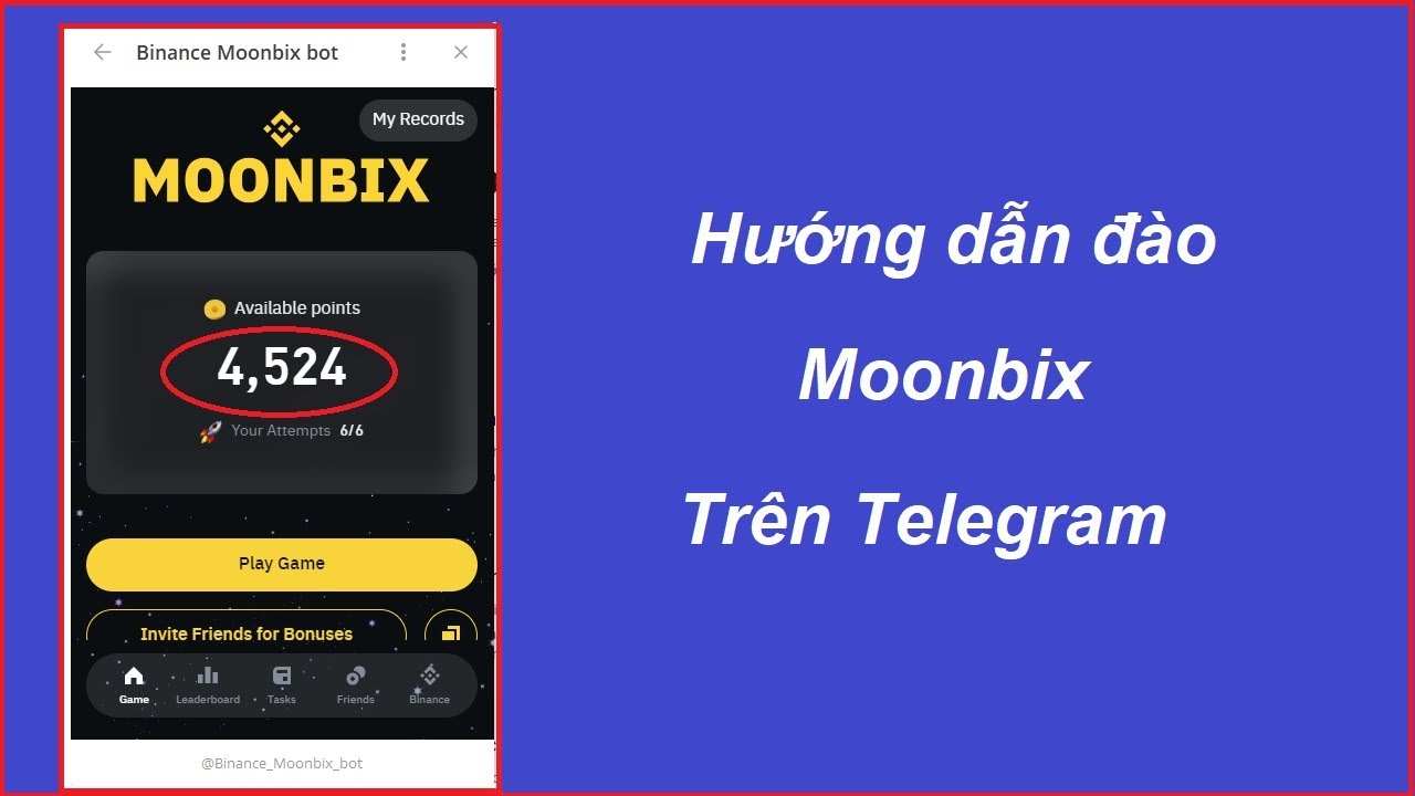 Hướng dẫn đào Moonbix trên Telegram | Săn Airdrop khủng Mini Game đào ...