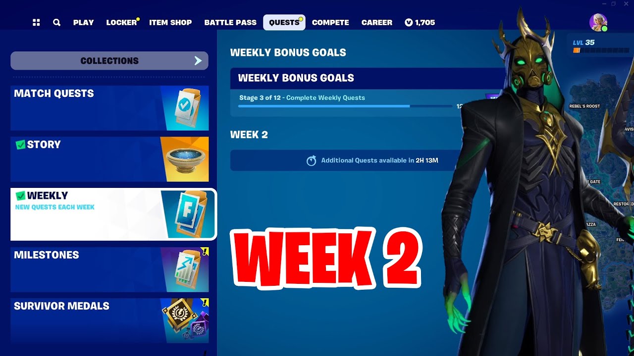 How To Complete Week 2 Quests in Fortnite - All Week 2 Challenges ...