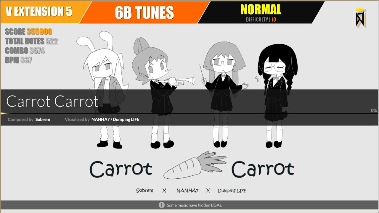 [DJMAX RESPECT V] Carrot Carrot (6B NORMAL 10) - V EXTENSION 5 - YouTube