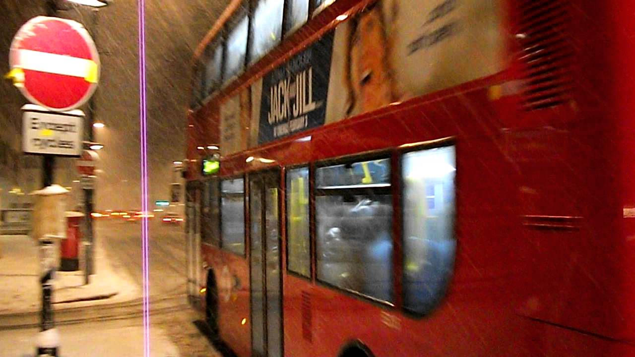 London Bus Route 436 at Marble Arch Station in the snow - YouTube