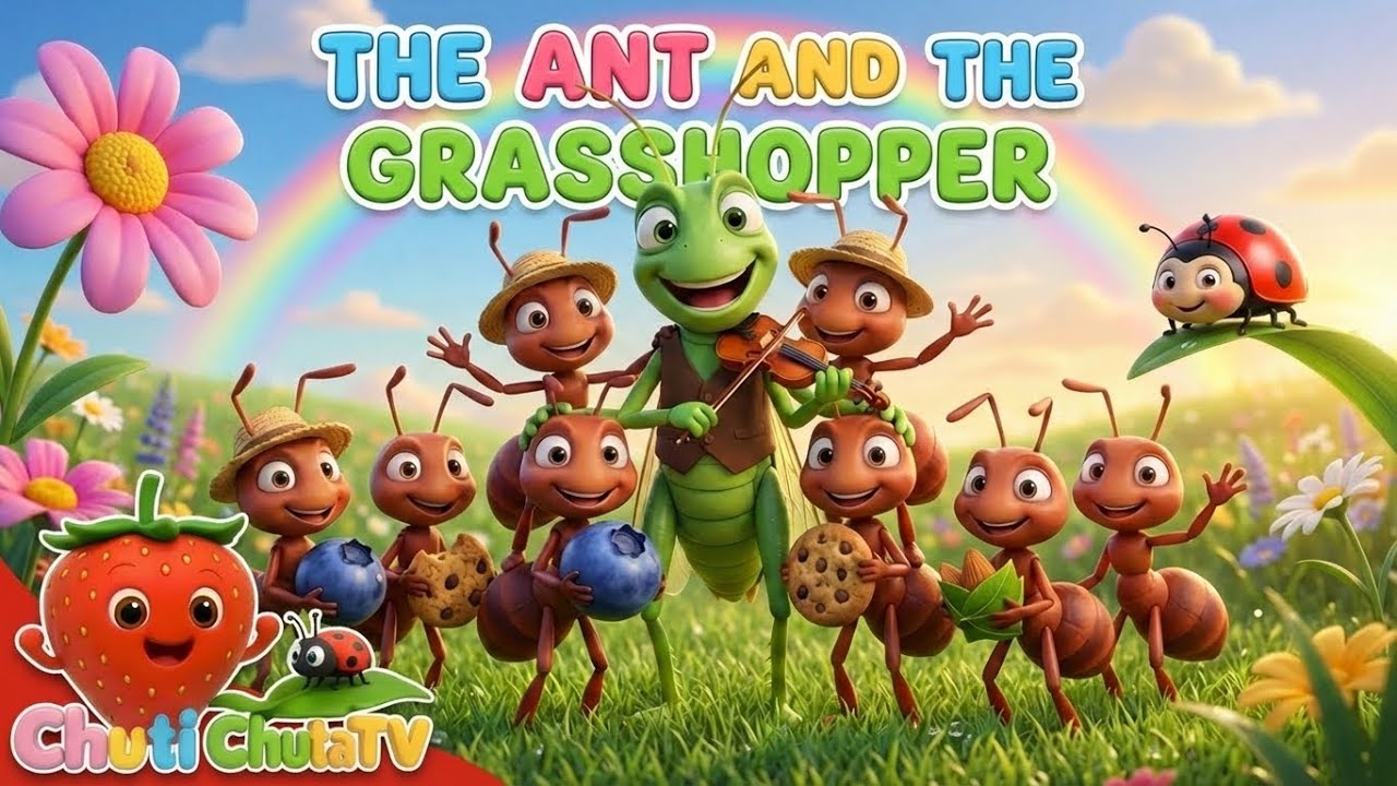 The Ant and the Grasshopper 🐜🦗 | Work and Play Song for Kids | Fun ...