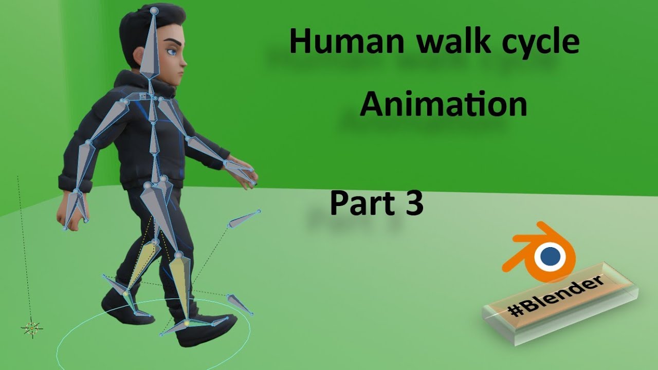 Blender Basics: Human walk cycle tutoial for beginners #trending # ...