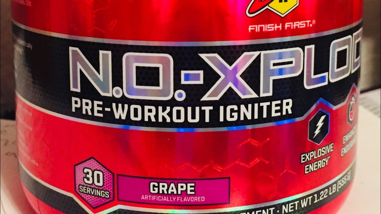 BSN Grape NO-XPLODE nitric oxide preworkout review - YouTube